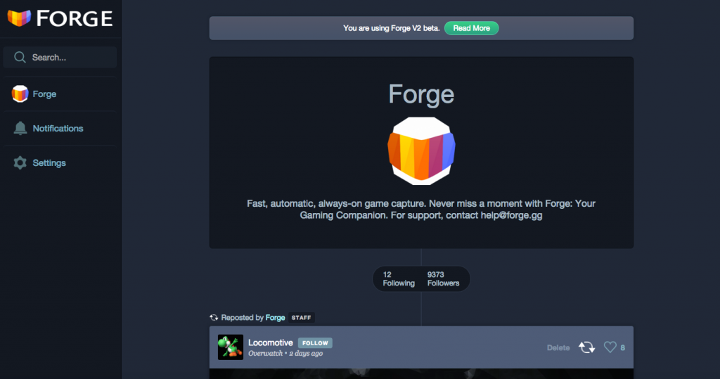Forge app on PC lets you record and share your gameplay moments easily ...
