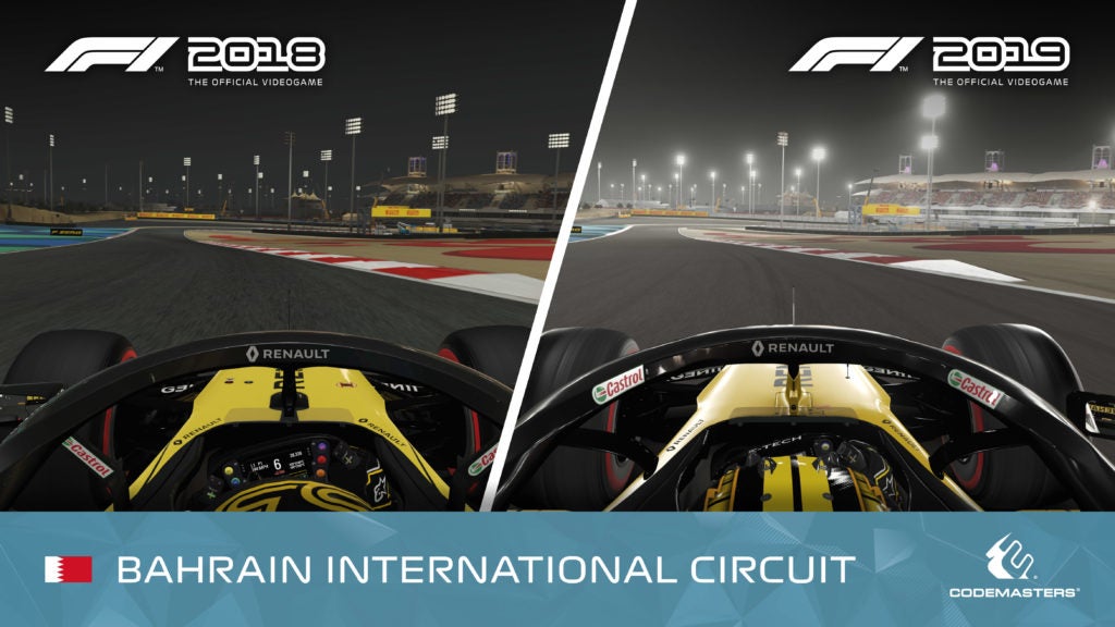Codemasters releases comparison screenshots between F1 2018 and F1 2019 to show off the new ...